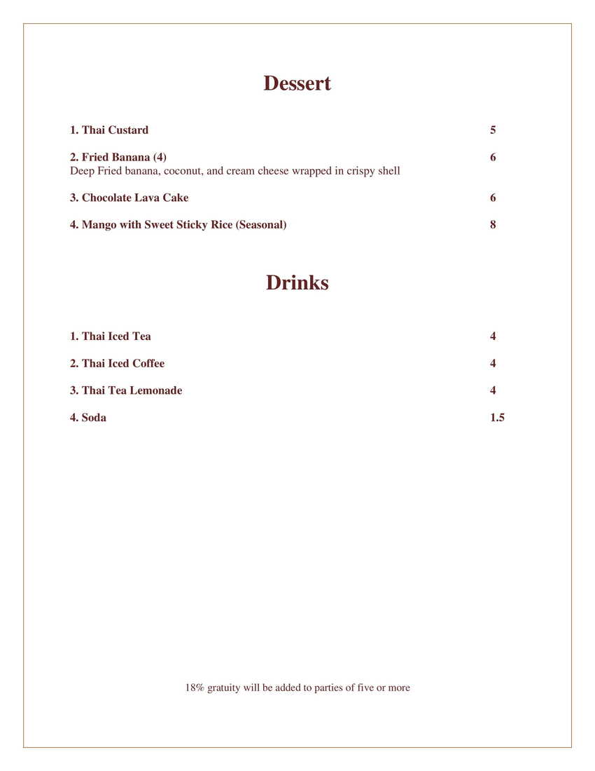 menu 2022: Contact us to order thai food: form to order: ThaiInbox ...